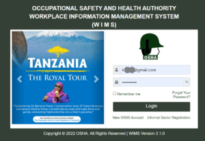 How to Register for OSHA in Tanzania using their online WIMS