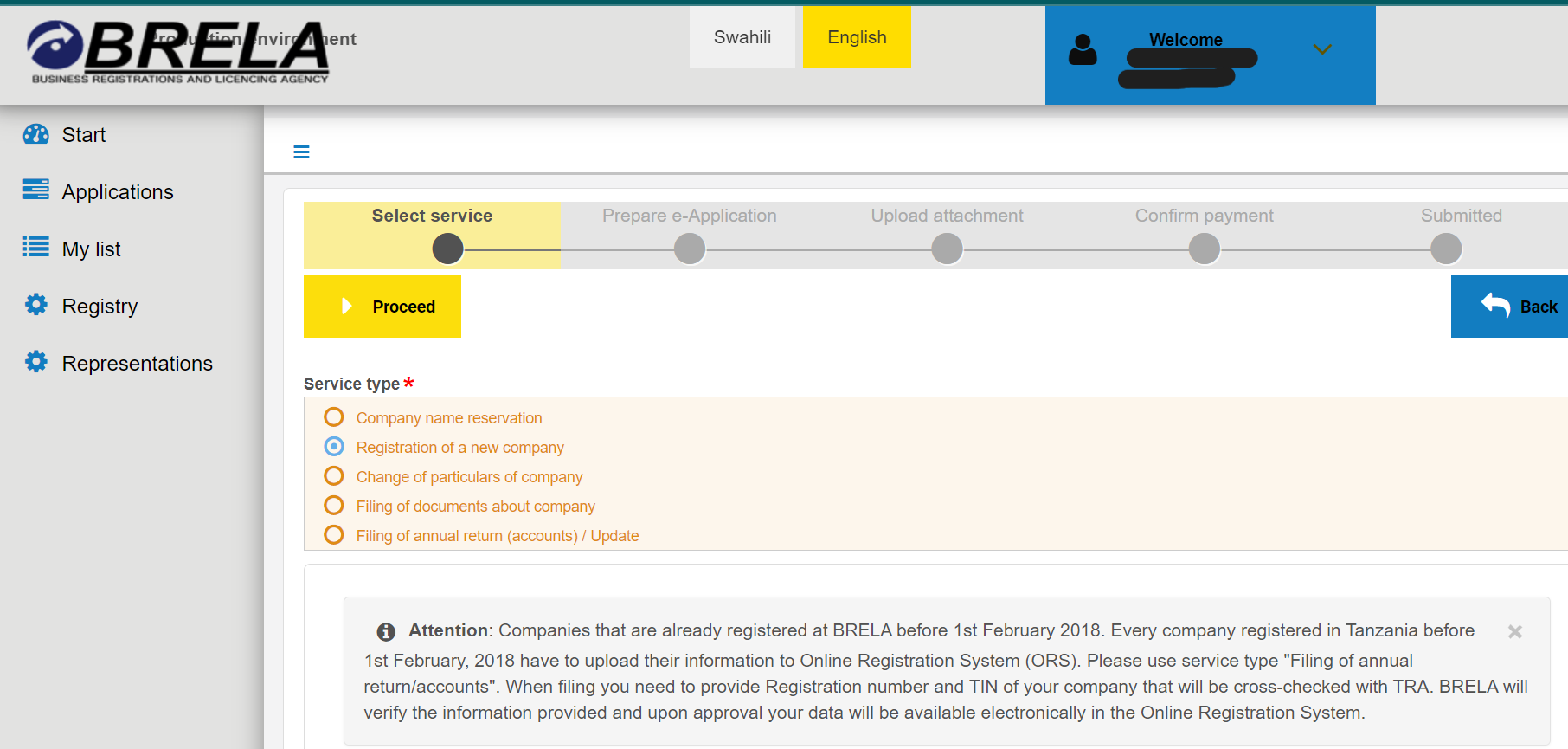 How to register a foreign company in Tanzania using BRELA ORS